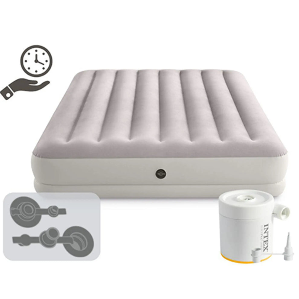 Colchón inflable QUEEN INTEX con bomba USB y pompa externa - Linda ...